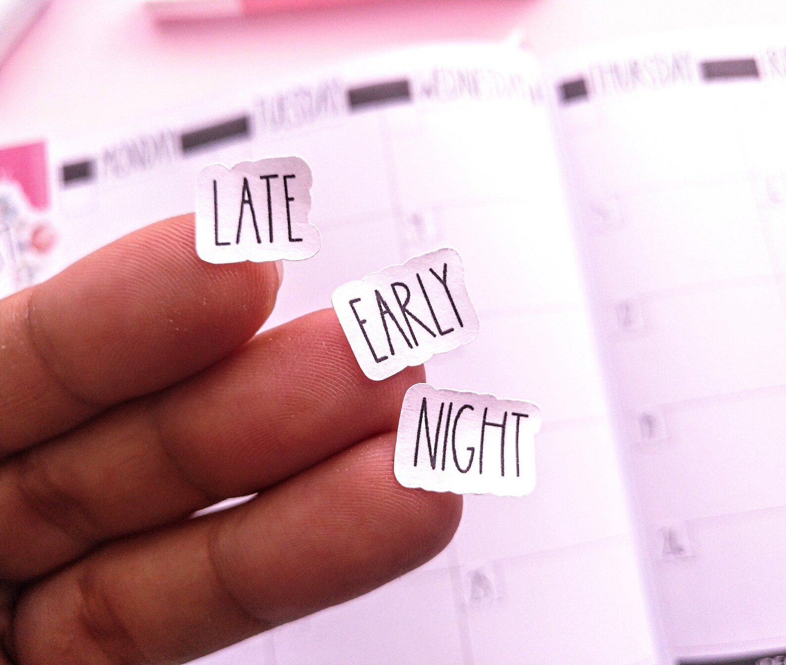 Minimalistic Work Shifts Planner Sticker Sheet Late Shift - Etsy