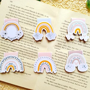 Magnetic Bookmarks Boho Rainbows Magnetic Bookmark Pastel Rainbow ...