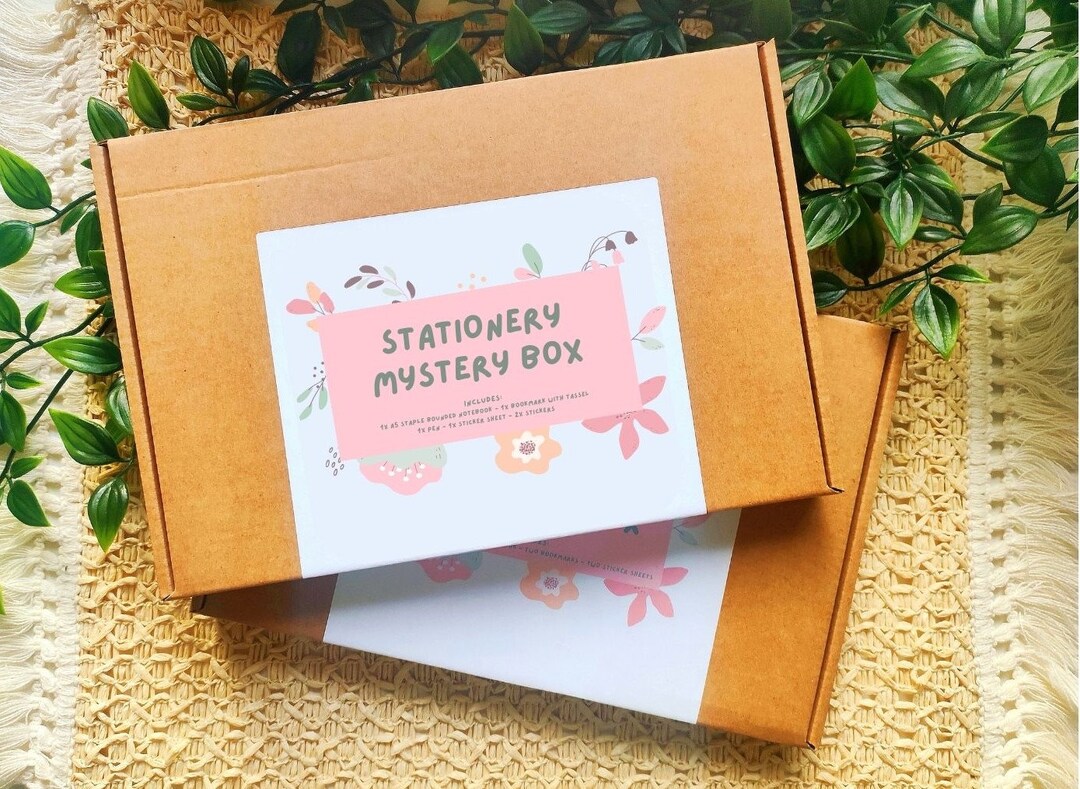 STATIONERY MYSTERY BOX Stationery Grab Bag Cute Stationery Bundle Box ...