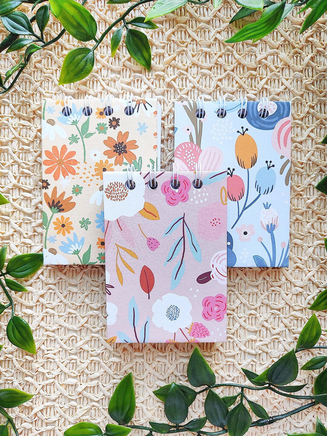 Mini Notebooks | Floral Pocket Notebooks | Small Wirebound Notebooks ...