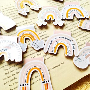 Magnetic Bookmarks Boho Rainbows Magnetic Bookmark Pastel Rainbow ...