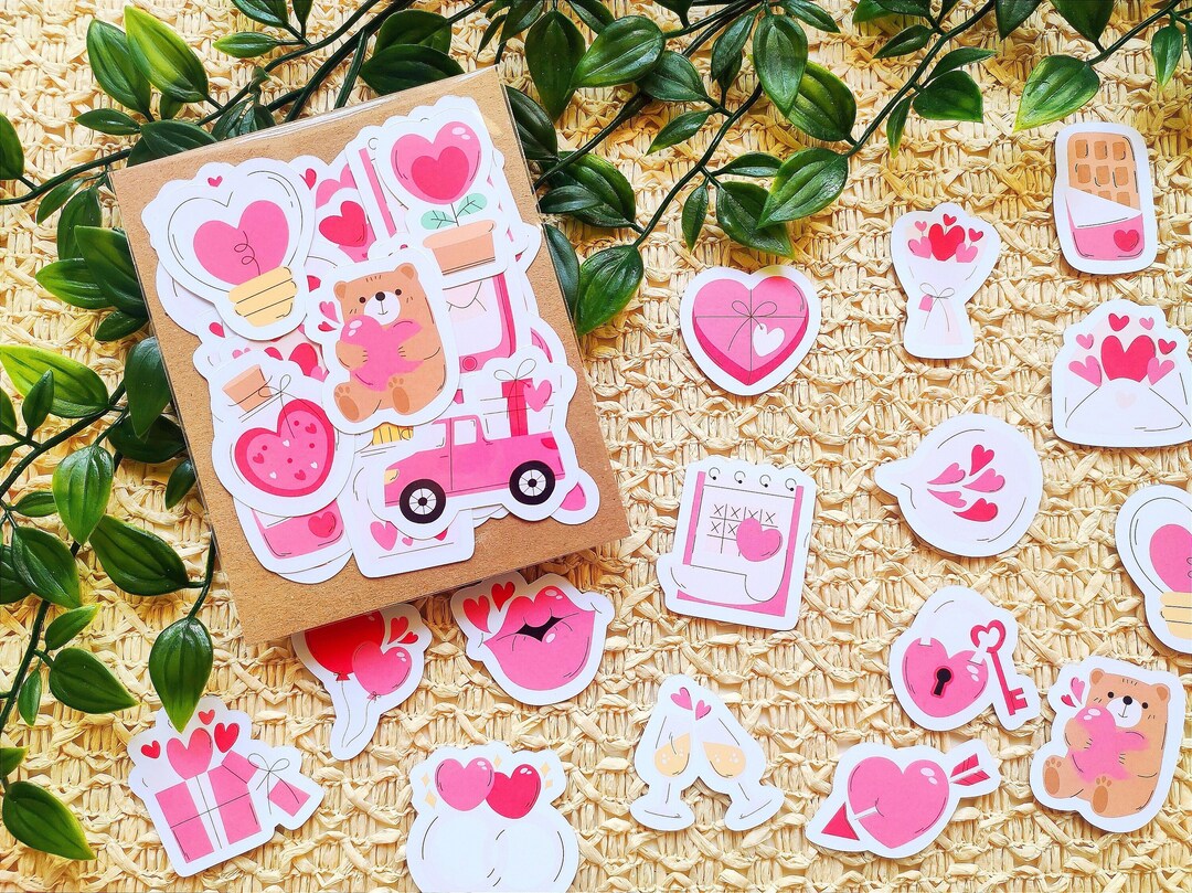 Sweet Love Sticker Pack Romantic Sticker Pack Galentine's Day ...