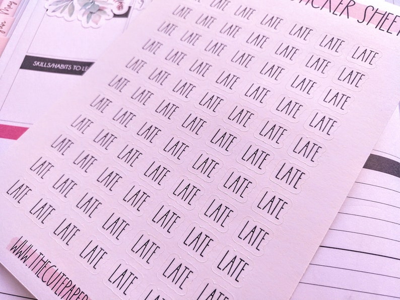 Minimalistic Work Shifts Planner Sticker Sheet Late Shift - Etsy