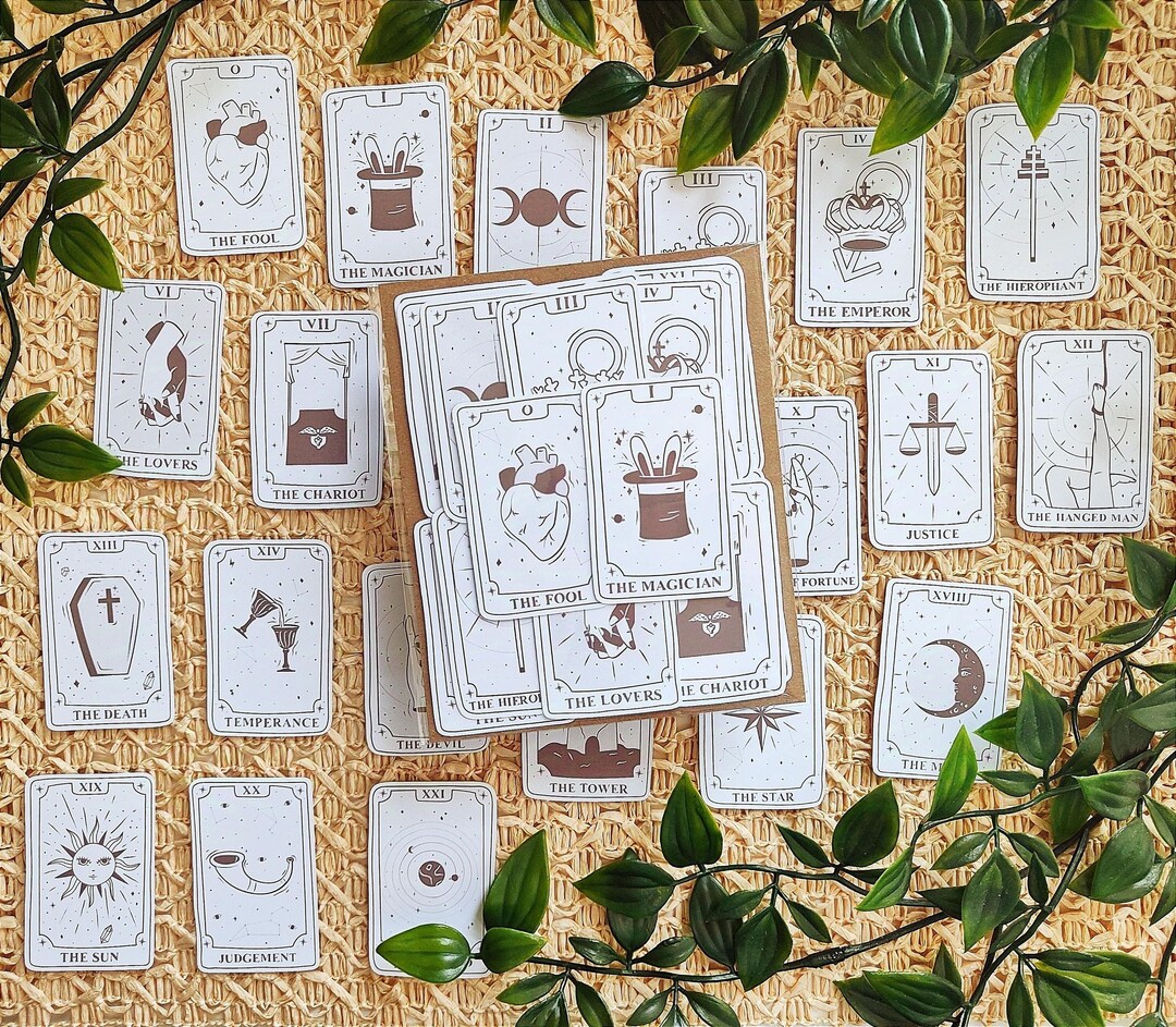 Tarot Cards Sticker Pack | Tarot Deck Matte Stickers | Halloween Deco ...