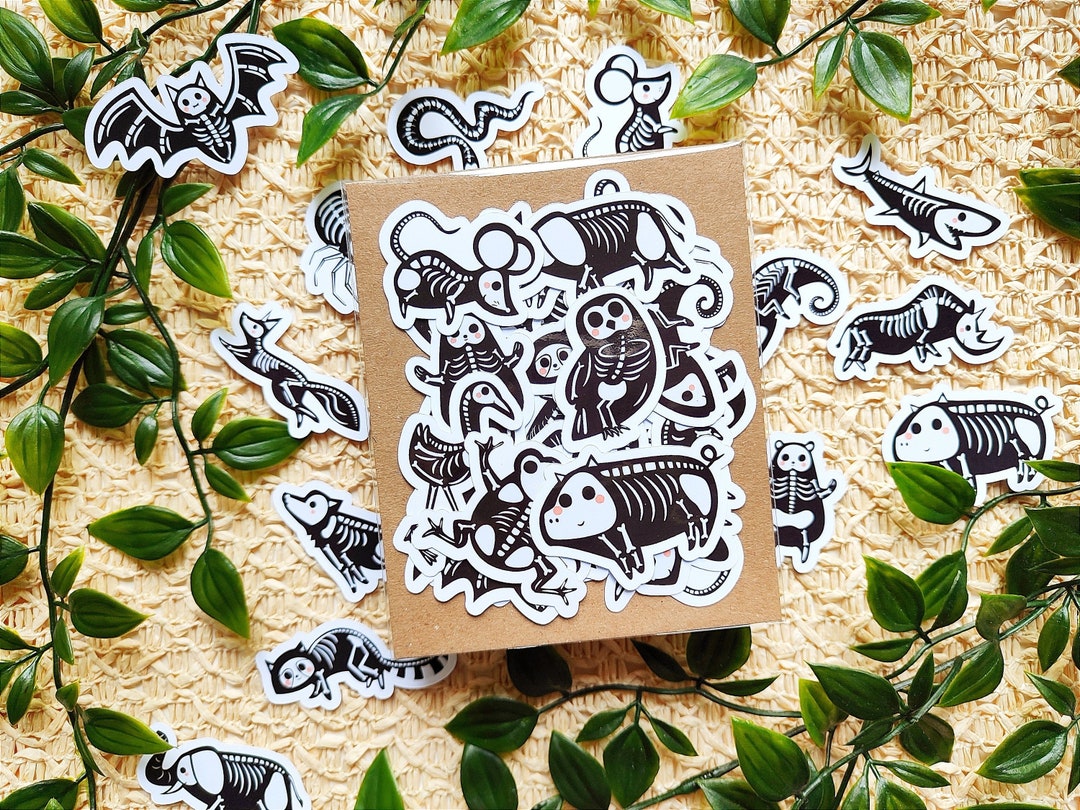 Spooky Animals Sticker Pack ~halloween Glossy Stickers ~ Halloween Deco ...