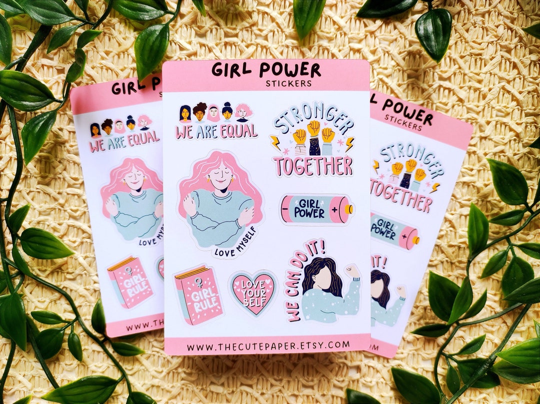 Girl Power Sticker Sheet | Women Power Stickers for Planner | Empowered ...