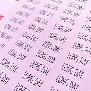 Minimalistic Work Shifts Planner Sticker Sheet ~ Long Day Shift ~ Work ...