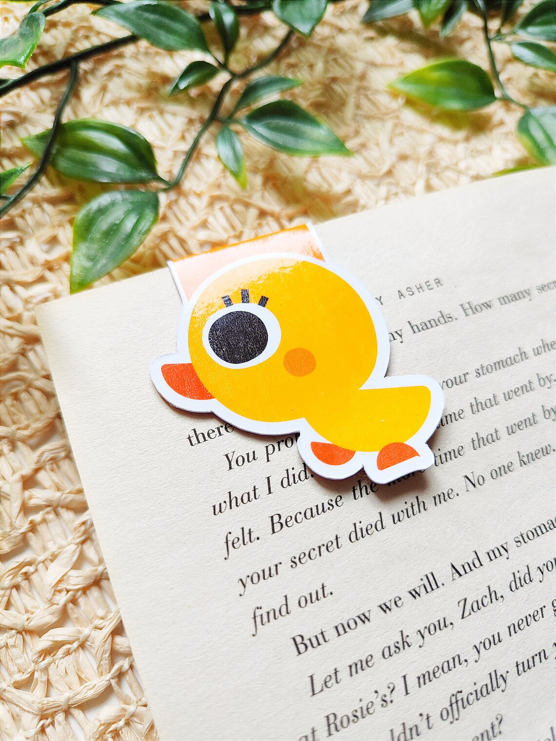 Magnetic Bookmark | Duck Magnetic Bookmarks | Yellow Duck Bookmark With ...