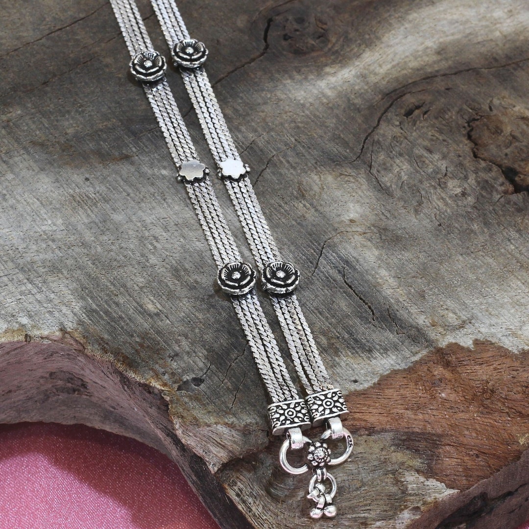 Sterling Silver Anklet Ankle Bracelet Silver Ankle Bracelet - Etsy