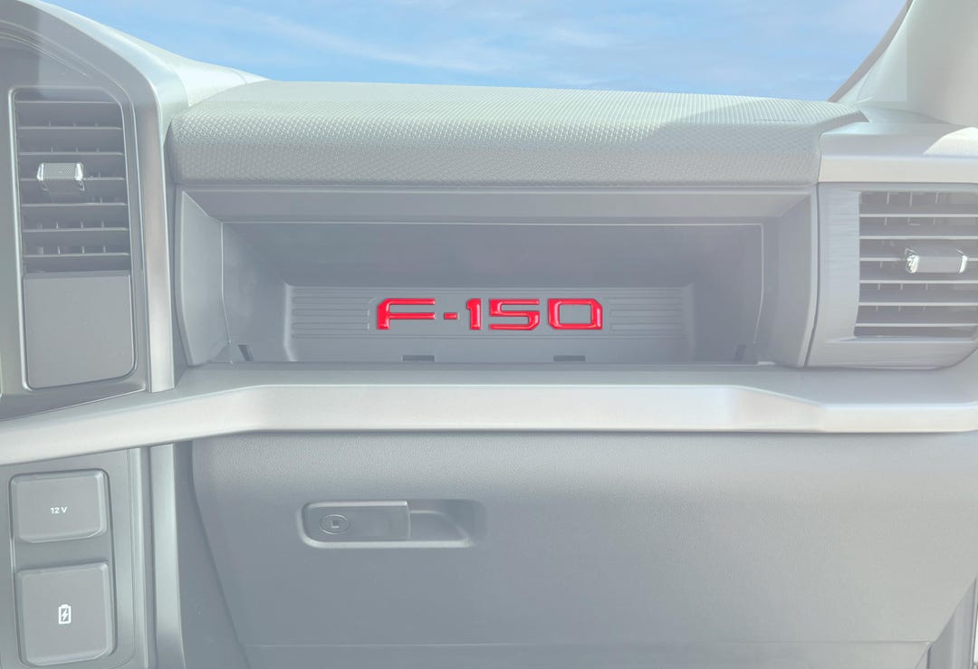 Tufskinz | Passenger Cubby Letter Overlays - Fits 2021-2025 F-150 XL ...