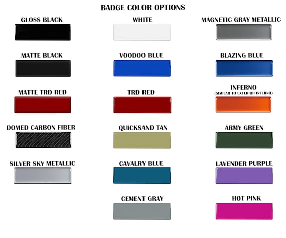 TufSkinz Custom Text Badge/Emblem Inserts Compatible with | Etsy