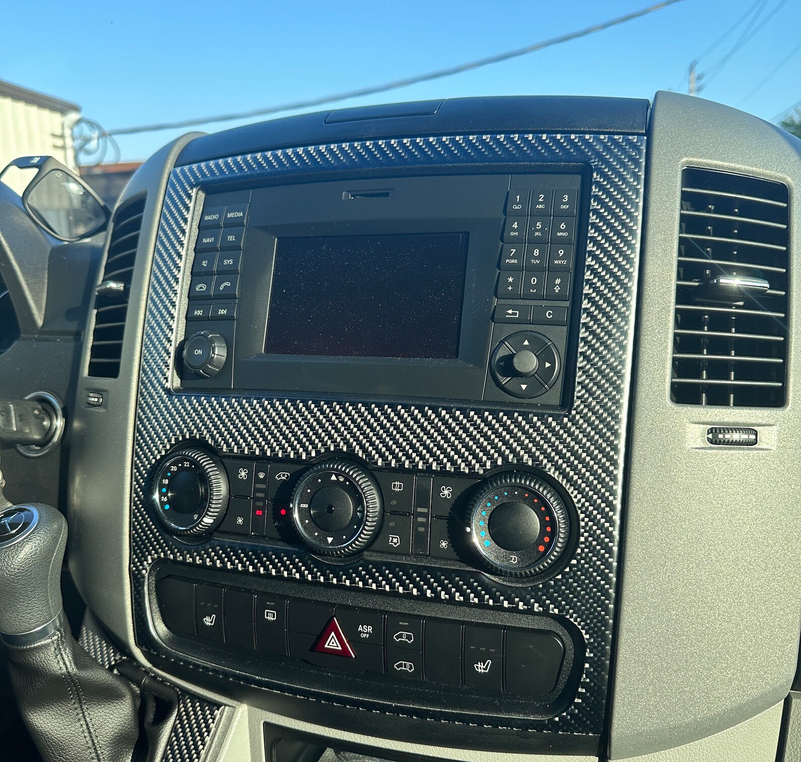 Tufskinz | Radio Display Overlay Fits 2008-2018 Mercedes Sprinter - 3 ...