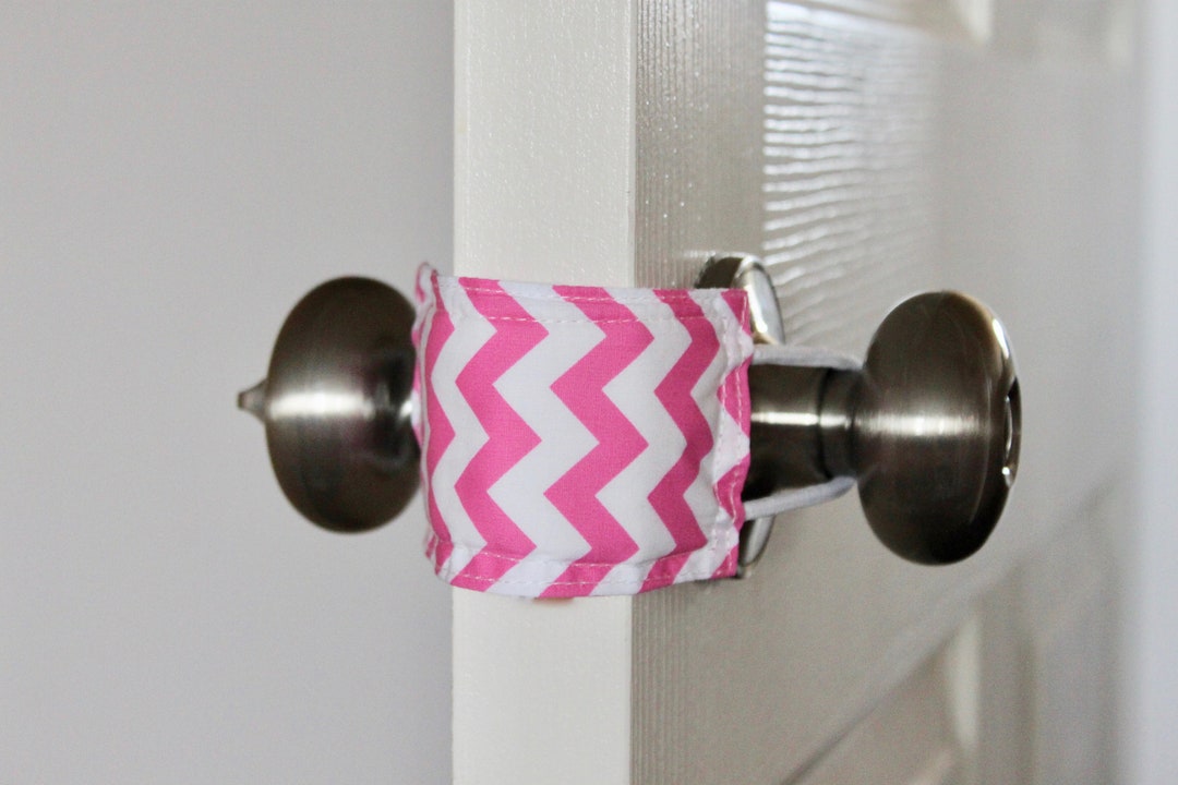 Original Latchy Catchy Door Silencer - Pink Chevron - Latch Cover ...