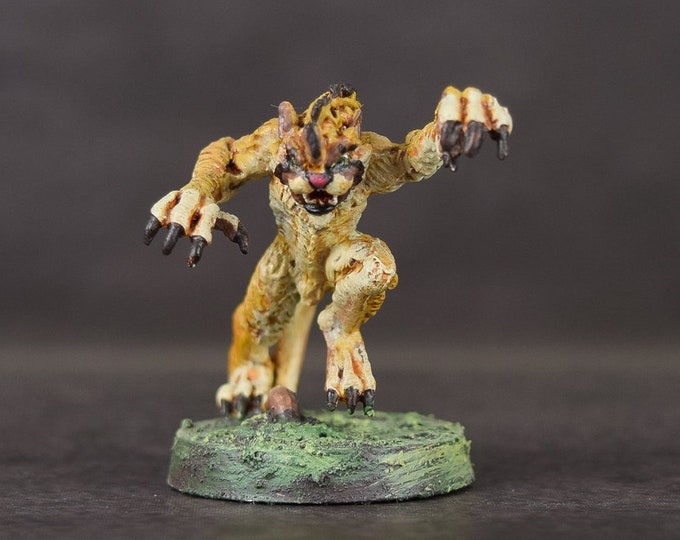 Painted Werecat Monster Dungeons and Dragons Mininature D&D Mini ...