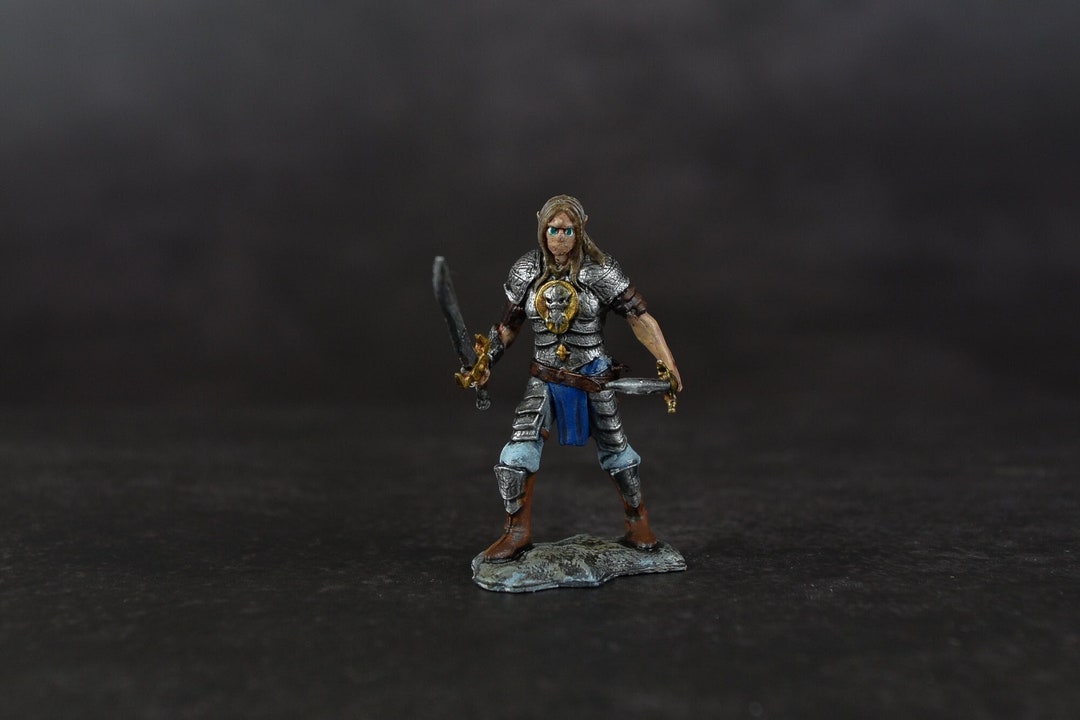Hand Painted Elf Fighter Miniature: Dungeons and Dragons RPG - Etsy