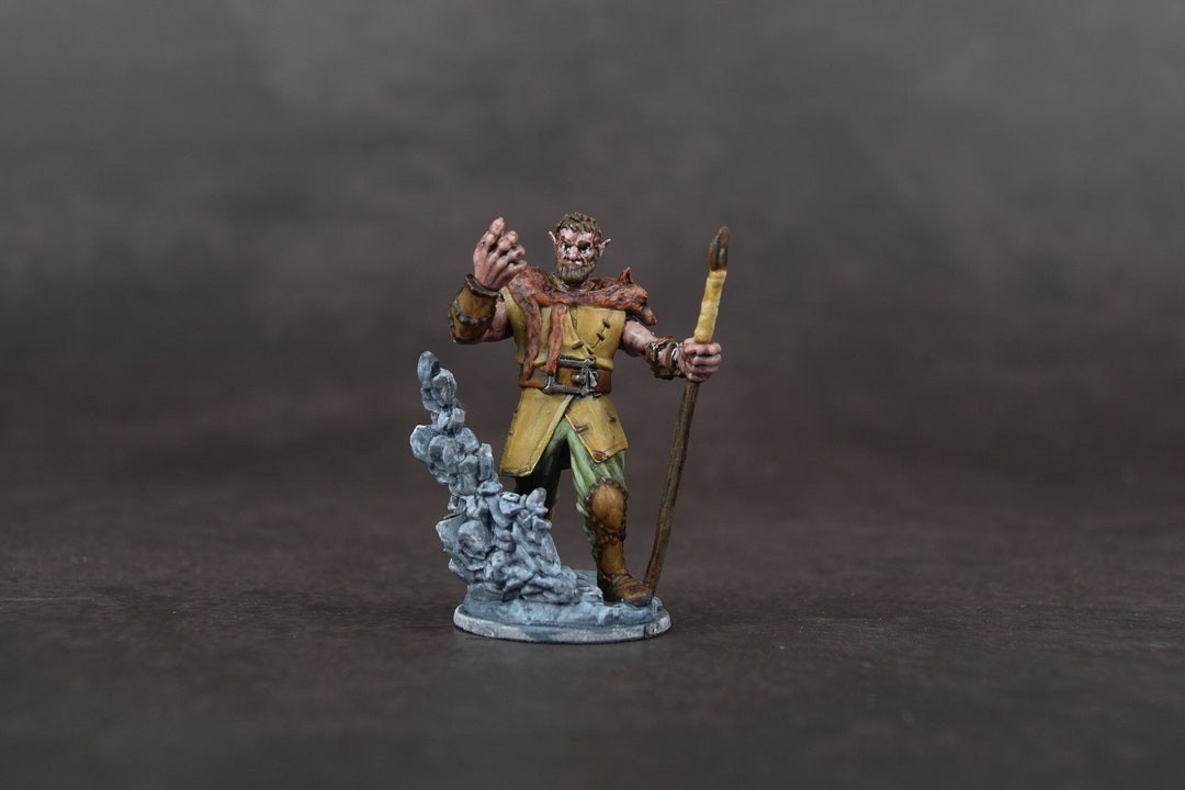 Hand Painted Firbolg Druid Miniature: D&D Earth Magic Caster - Etsy
