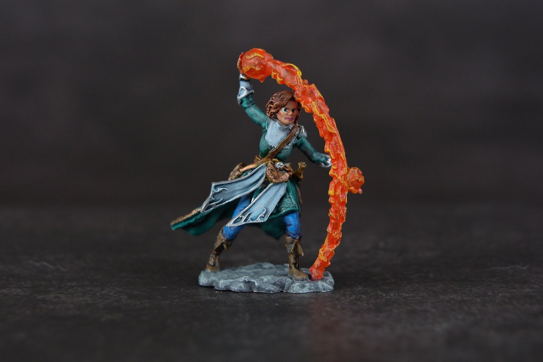 Female Human Caster With Fire Magic Dungeons and Dragons - Etsy