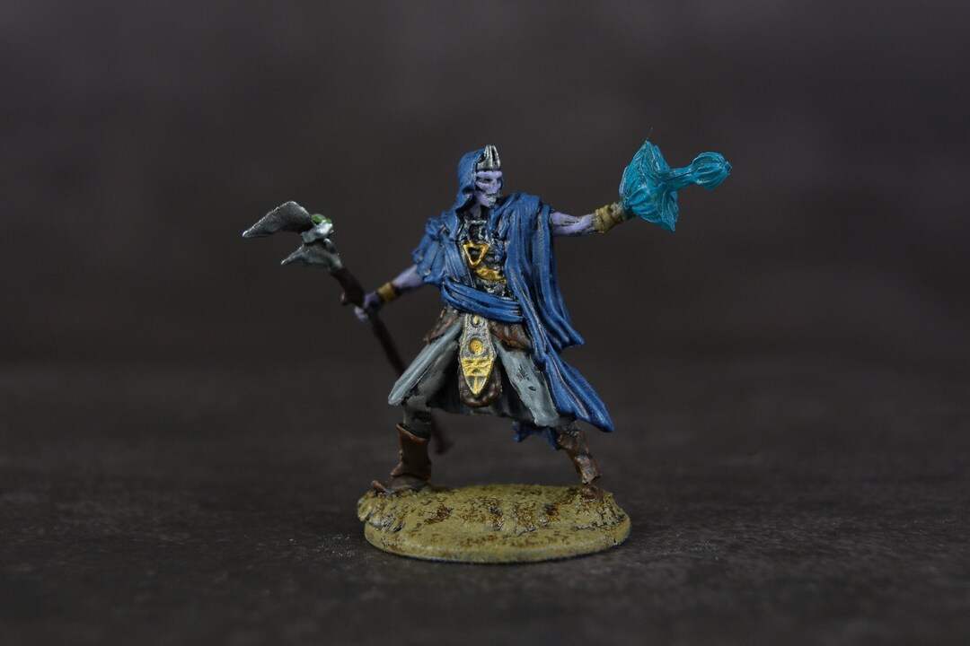 Hand Painted Dnd Lich Caster Miniature: Wizkids Deathlock - Etsy