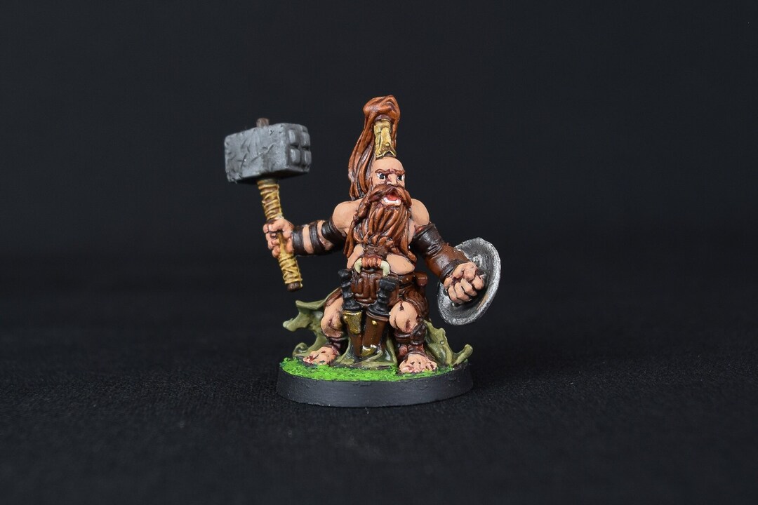 Dnd Painted Dwarf Fighter Dungeons and Dragons Miniature Massive ...