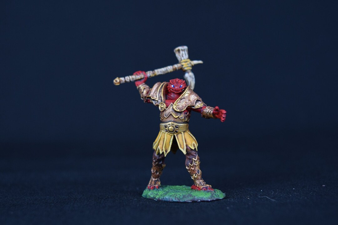 Dnd Painted Red Dragonborn Paladin | Dungeons and Dragons Miniature ...