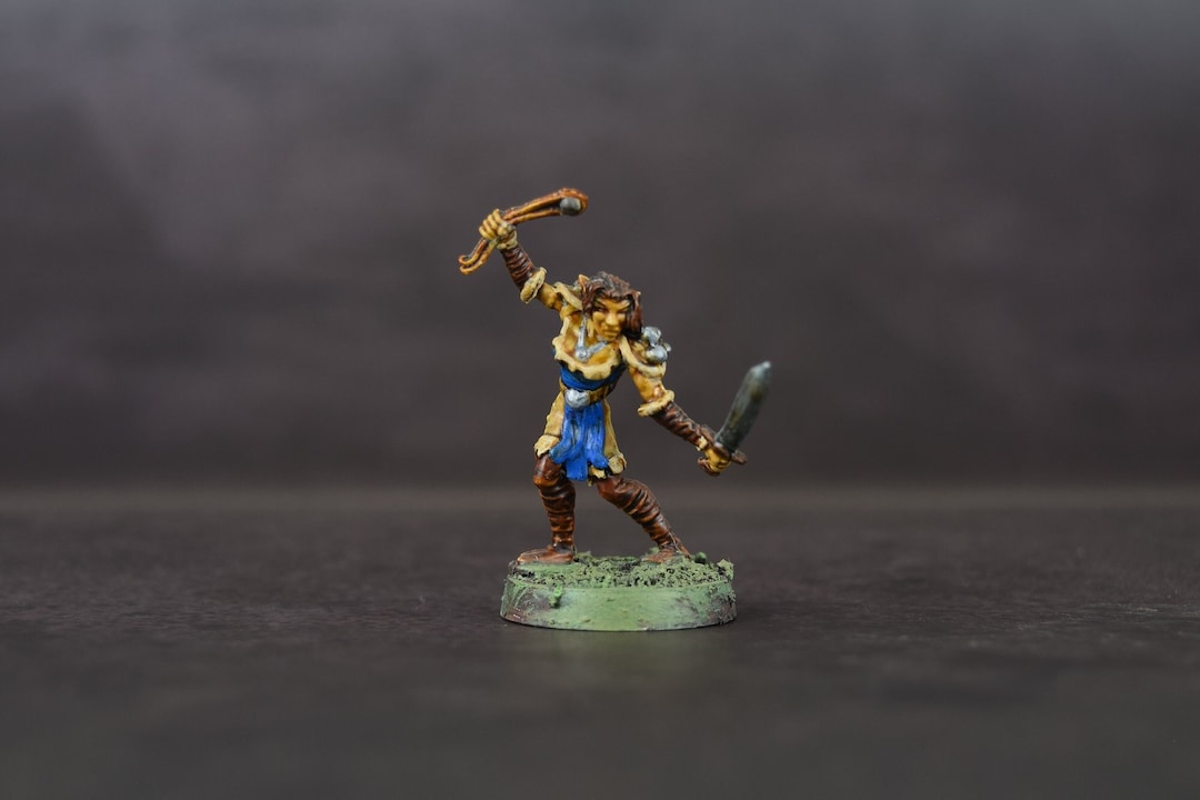 Dnd Female Elf Ranger Dungeons and Dragons Miniature Fighter Sling and ...