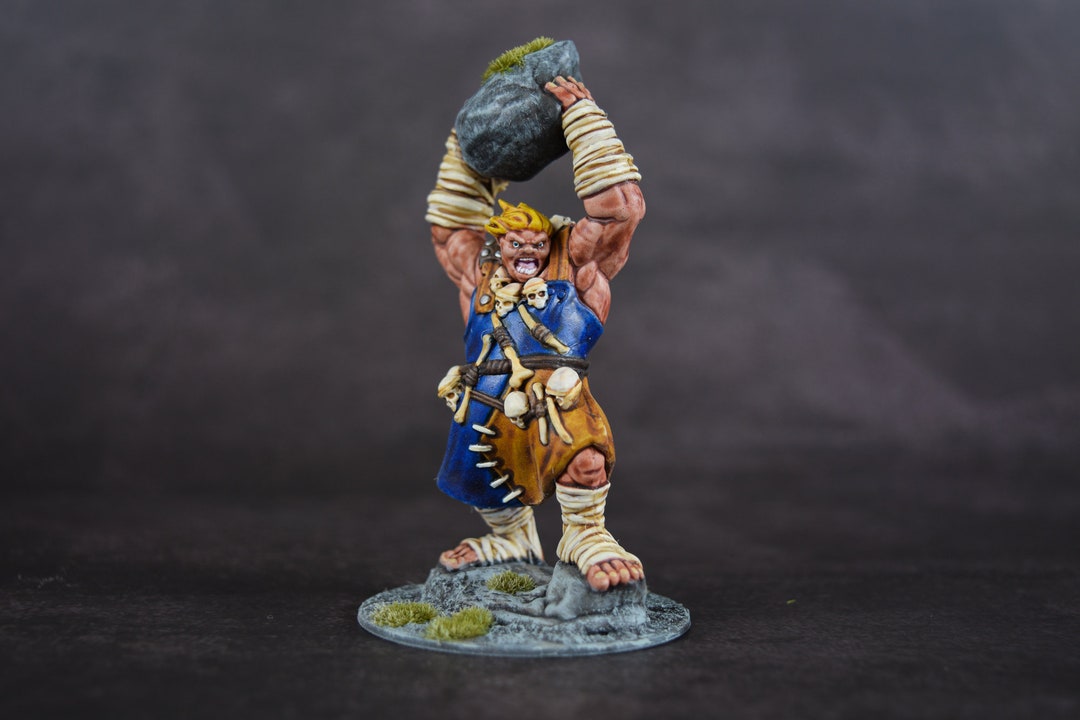 Hill Giant Dungeons and Dragons Miniature Boulder Thrower - Etsy