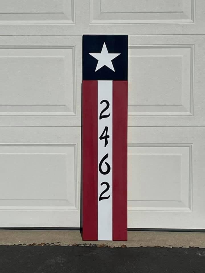 Patriotic Address Sign - Etsy