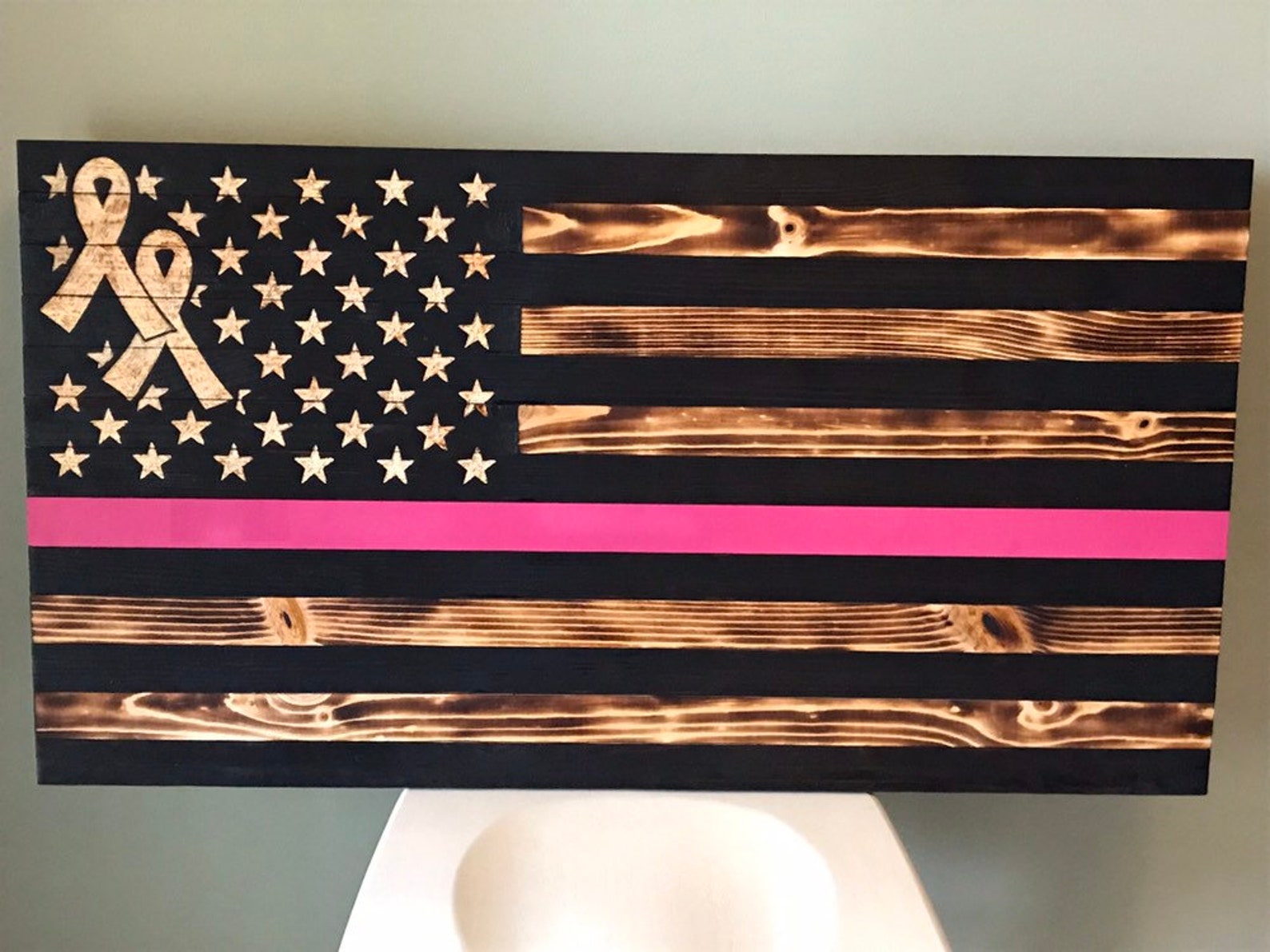 Breast Cancer Flag - Etsy