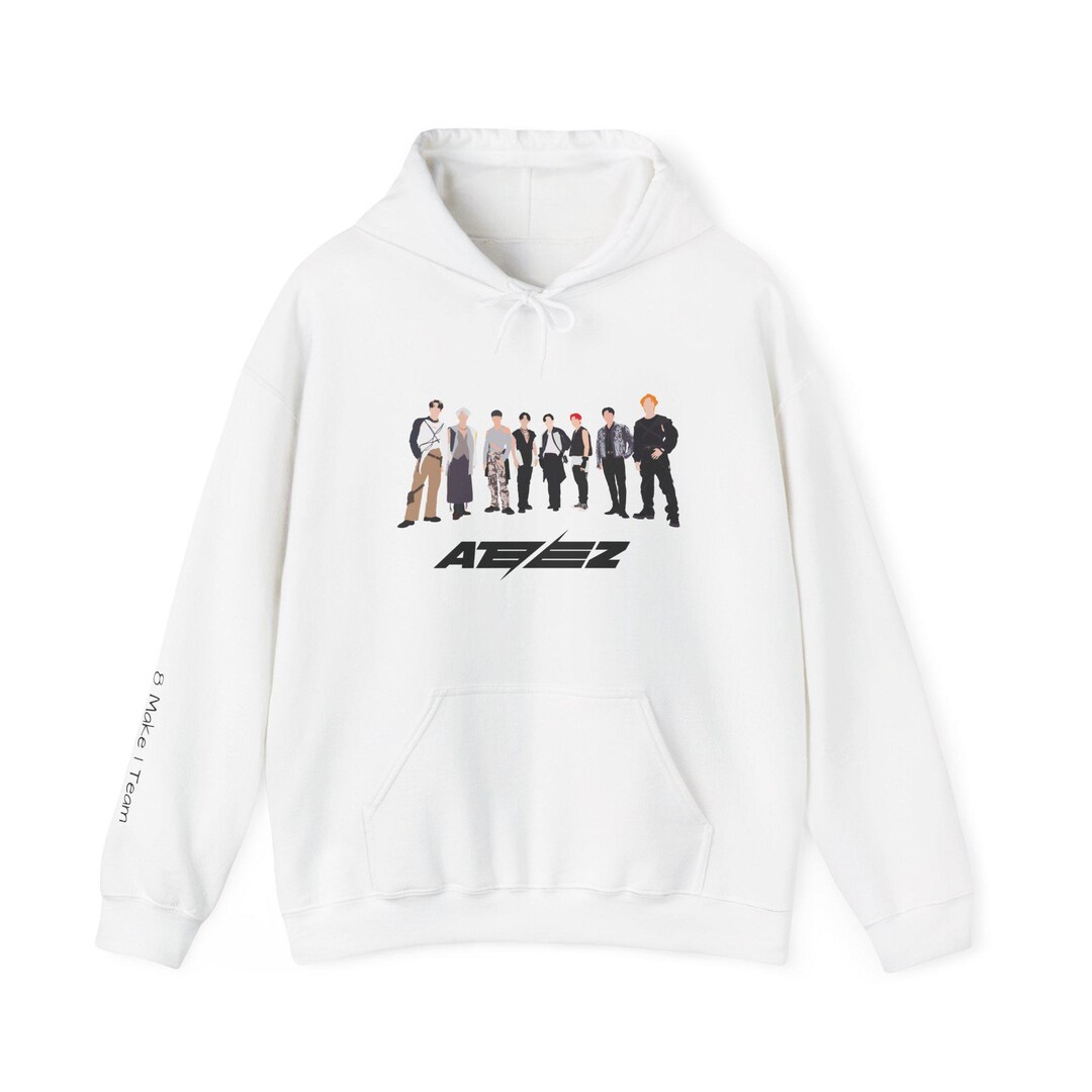 Ateez Member Design Heavy Blend Hoodie - Kpop Fan Apparel, Team Slogan ...