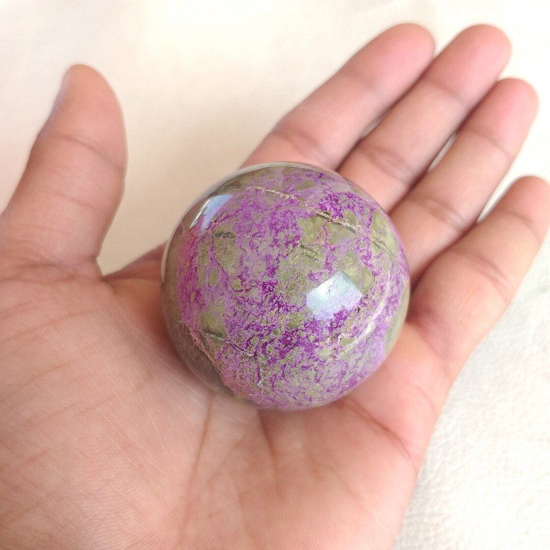 50 MM Stichtite Stone Sphere, Natural Stone Sphere, Beautiful Stichtite ...