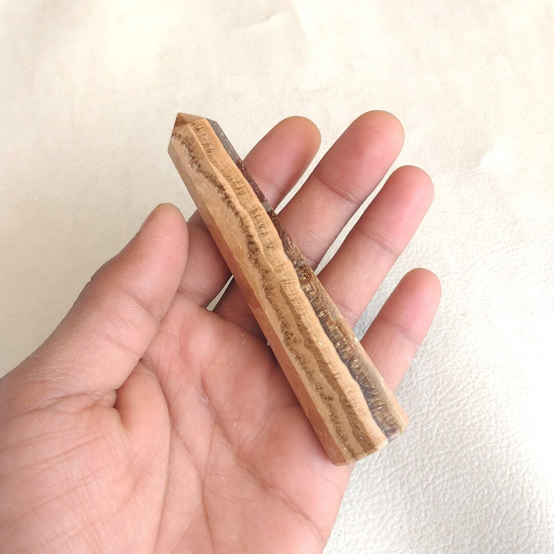4.3'' Inch Aragonite Stone Point, Polished Gemstone Table Point ...
