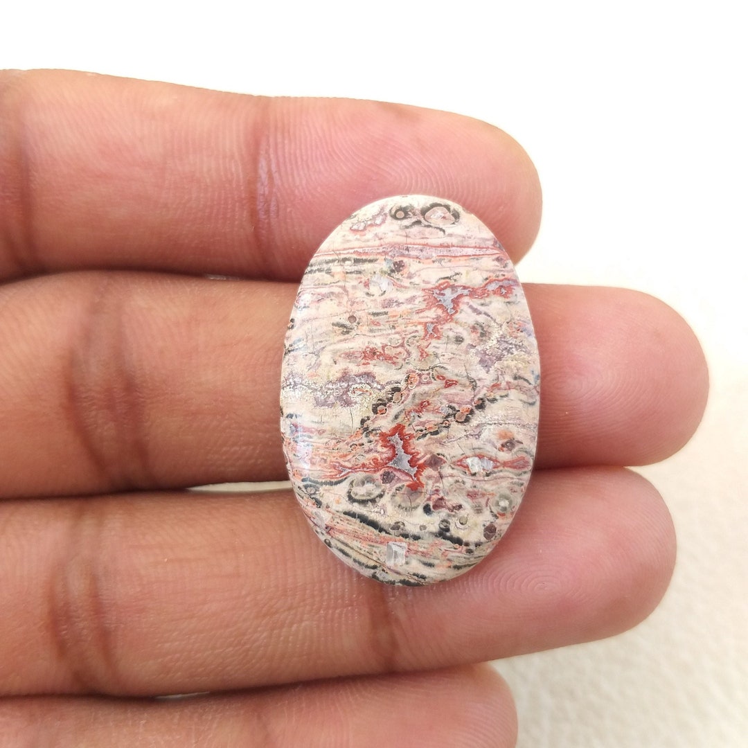 31x21x4 MM Leopard Skin Jasper Stone Cabochon Oval Shape Gemstone 15 ...
