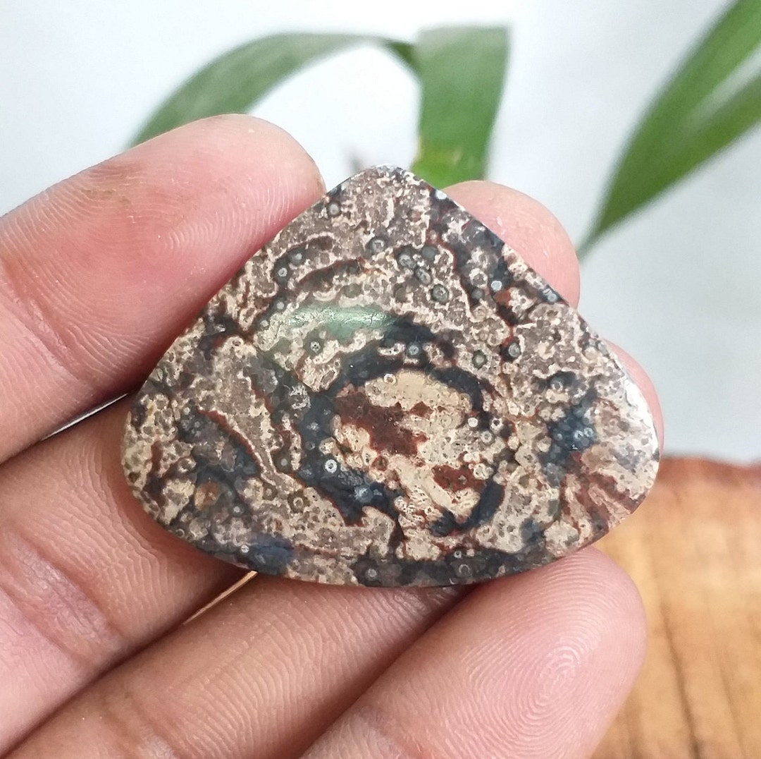 40x32x4 MM Viper Skin Jasper Stone Cabochon, Fancy Shape Gemstone ...