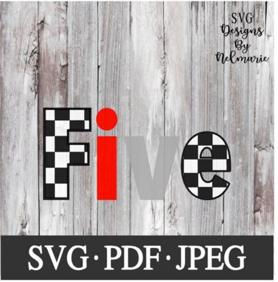 Racing Five SVG Racing 5th Birthday Cut File Instant | Etsy