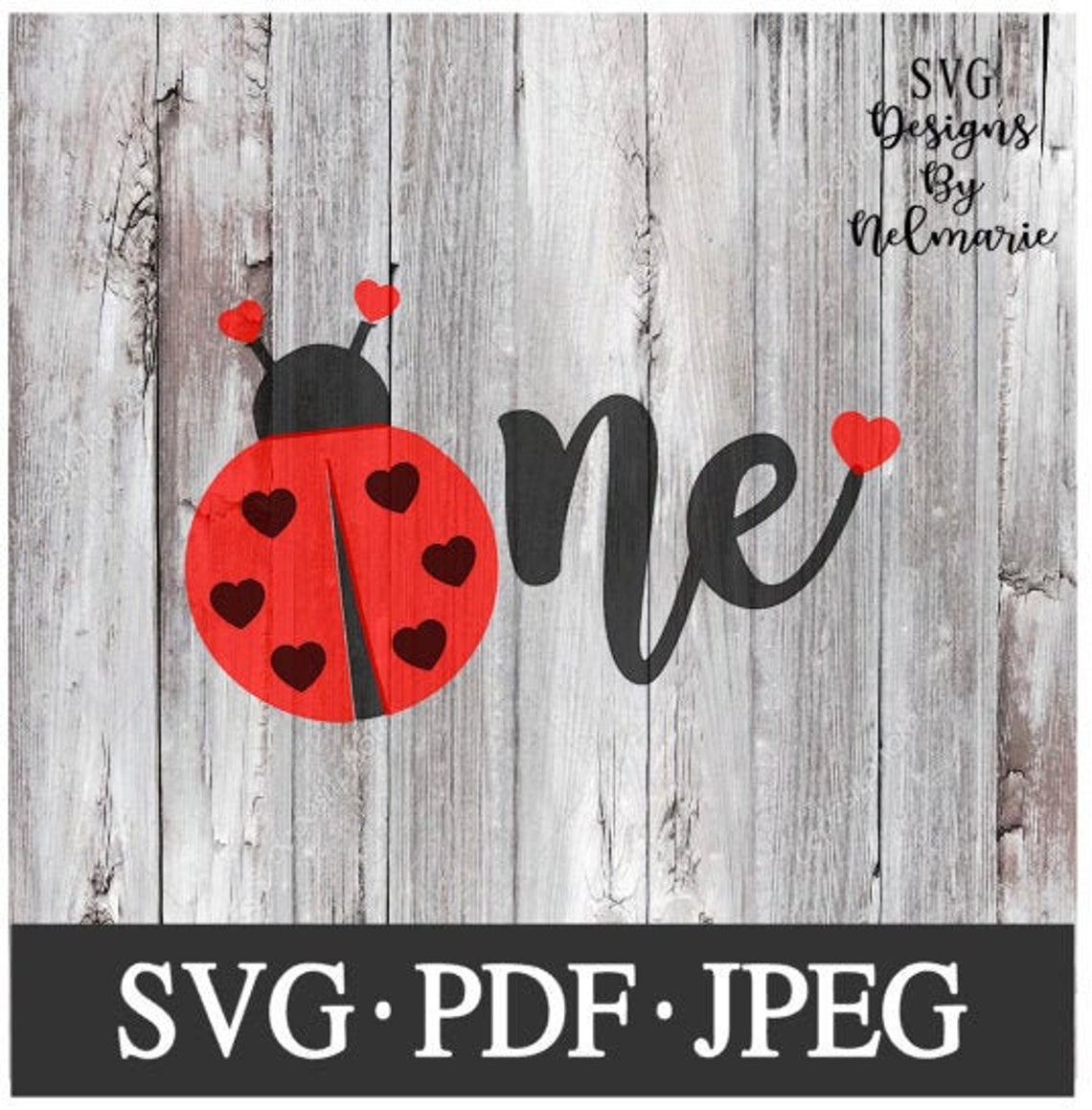 Lady Bug One SVG Lady Bug First SVG Cut File Instant | Etsy