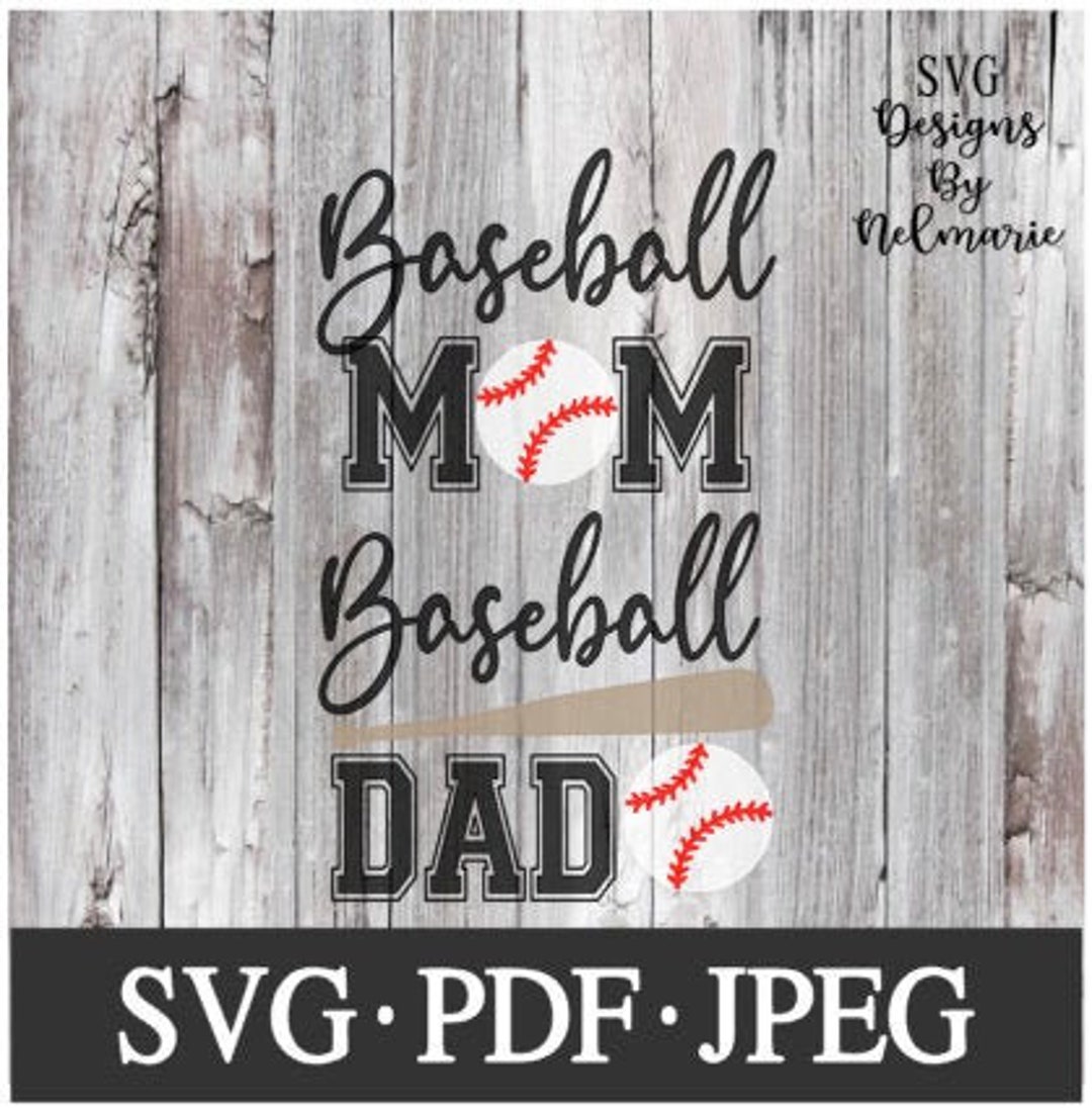Baseball Mom and Dad SVG. Baseball Mom and Dad Cut File. Instant ...