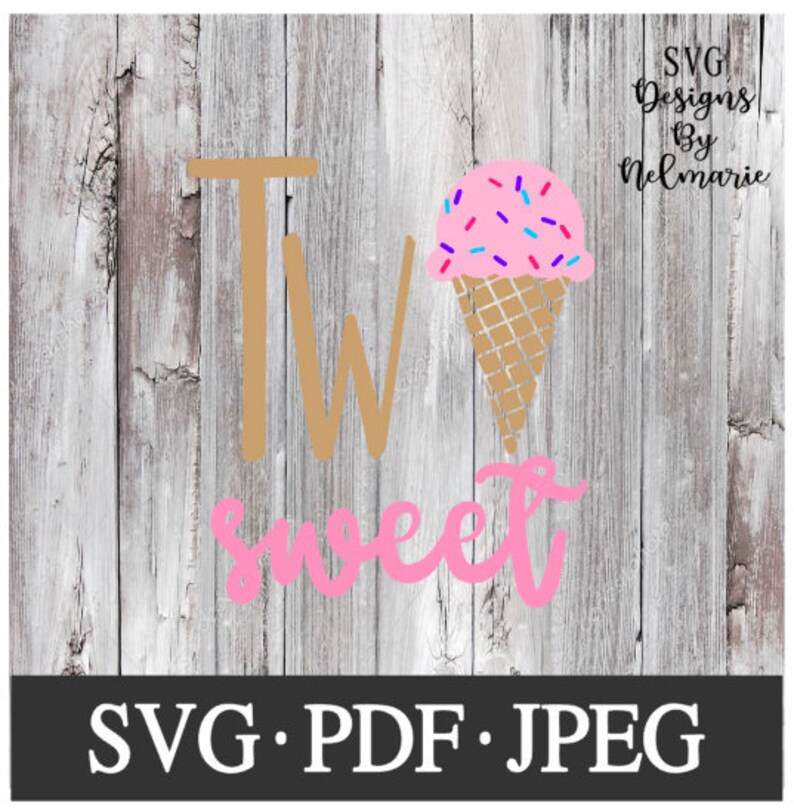 Two Sweet SVG Two Sweet Birthday SVG Cut File Instant - Etsy