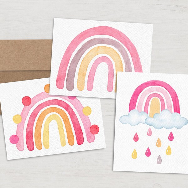Rainbow Cards - Etsy