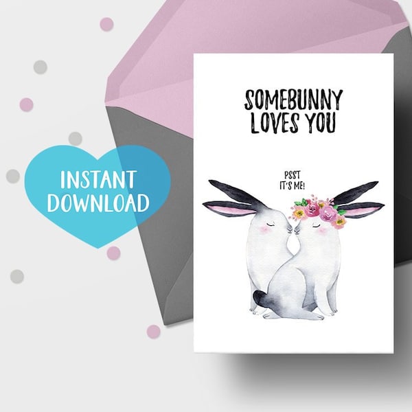 Bunny Pun Card - Etsy