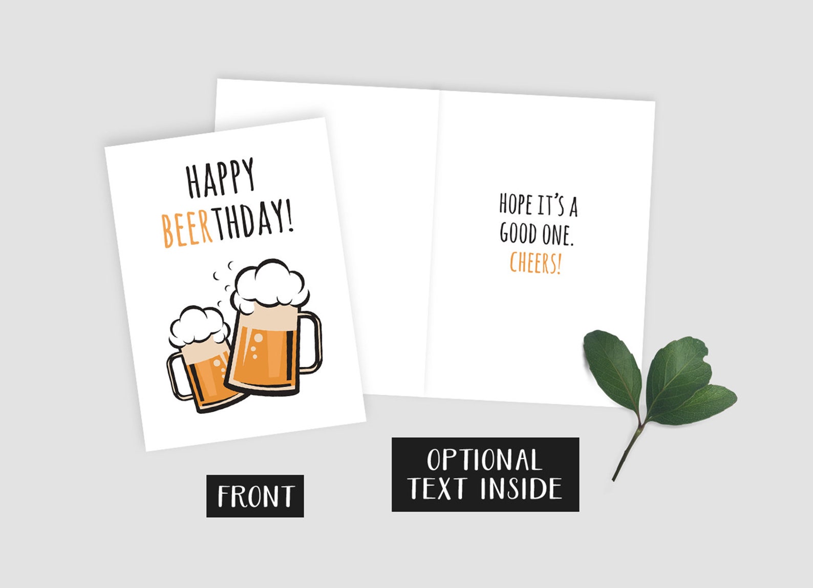 Happy Beerthday Beer Birthday Card Funny Birthday Card - Etsy