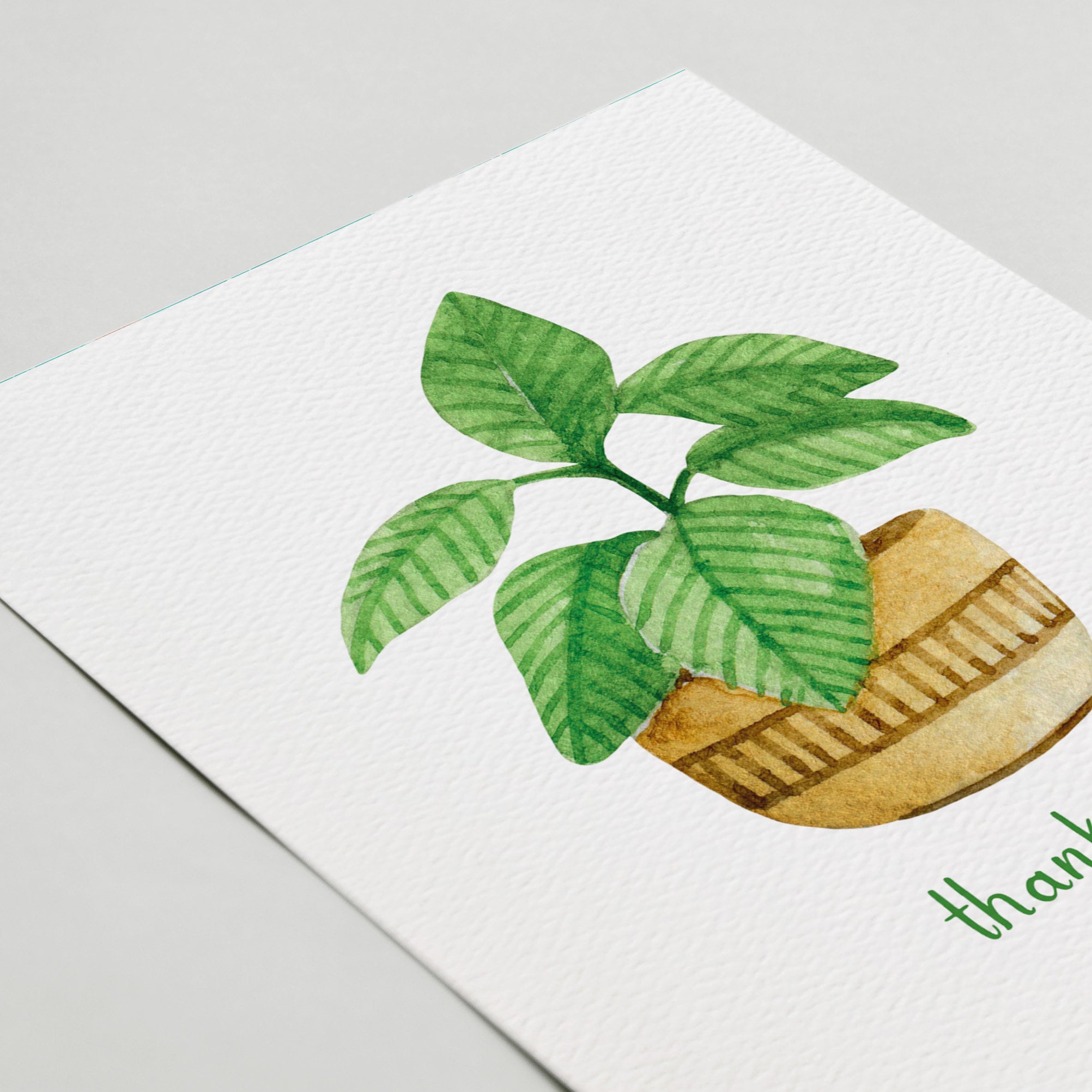 Houseplant Thank You Card | Plant Thank You Card | Greenery Card ...