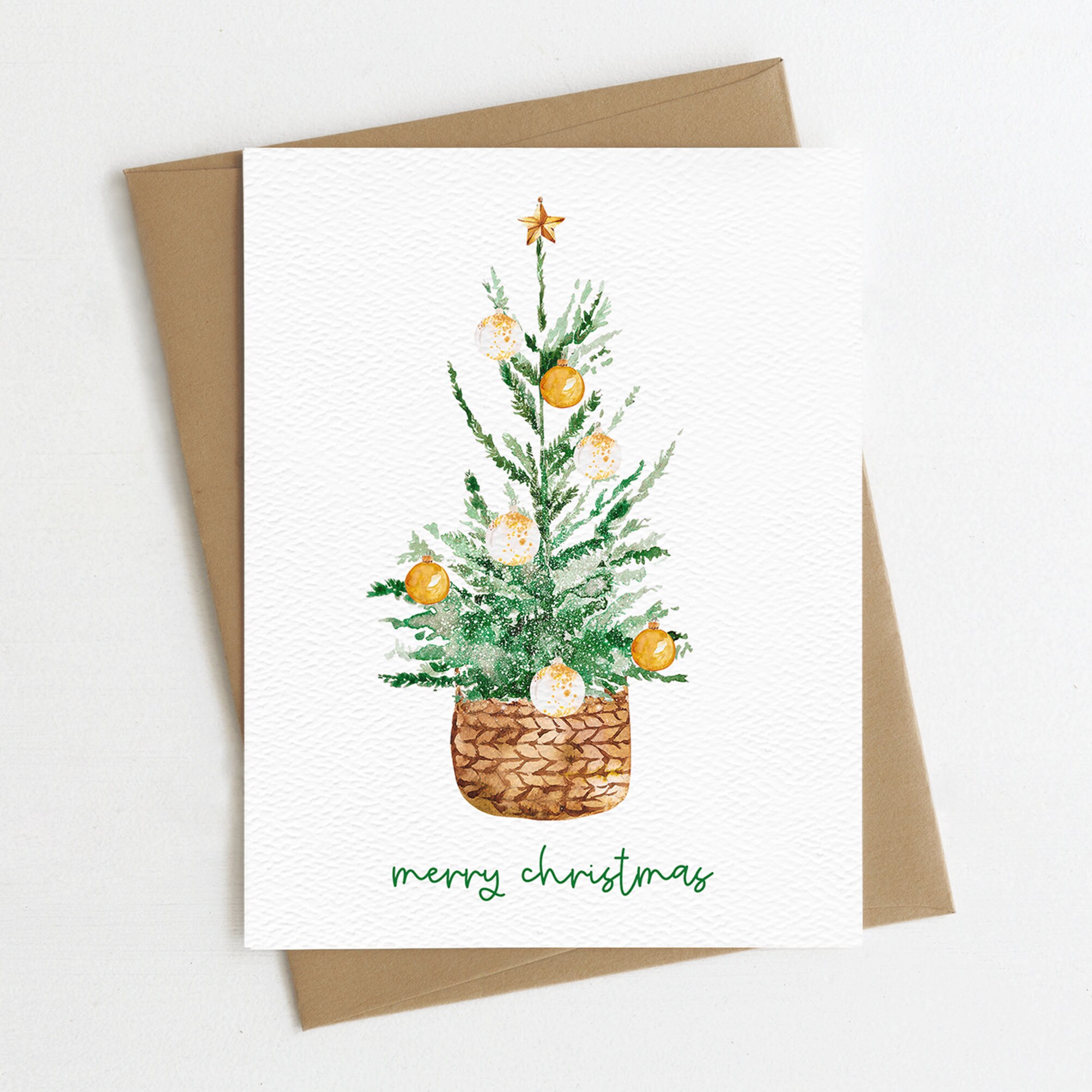 Merry Christmas Card | Eco Friendly Christmas Card or Card Set ...