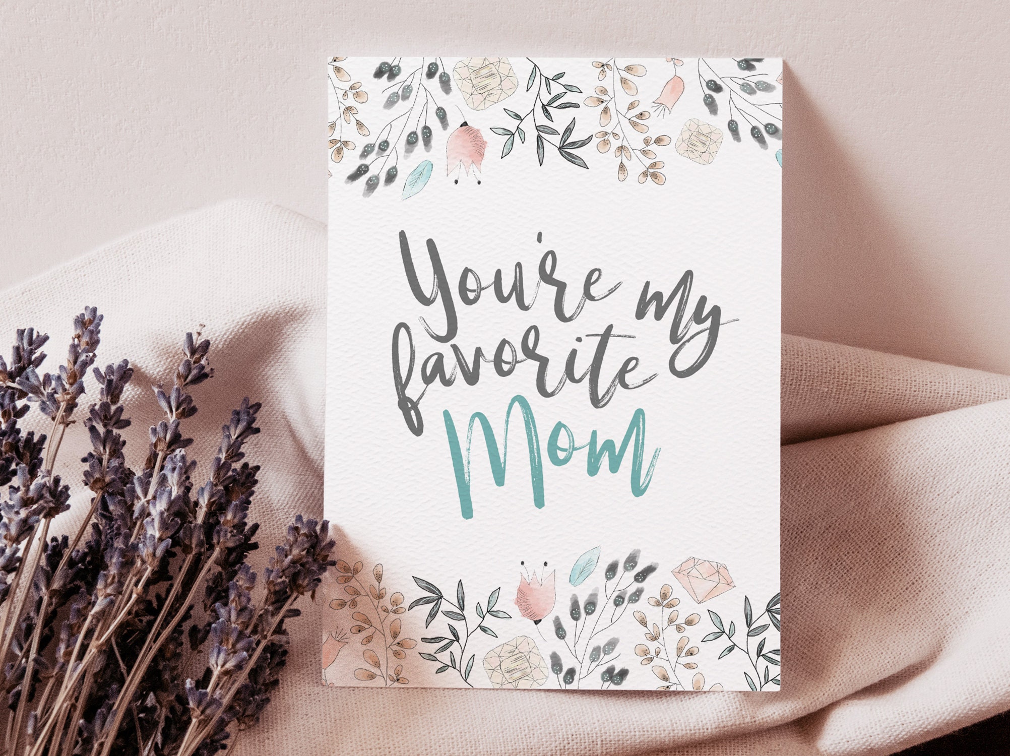 Funny Mother's Day Card You're My Favorite Mom | Etsy