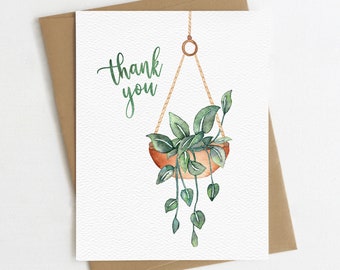 Thank You for Helping Me Grow Plant Thank You Card Eco - Etsy