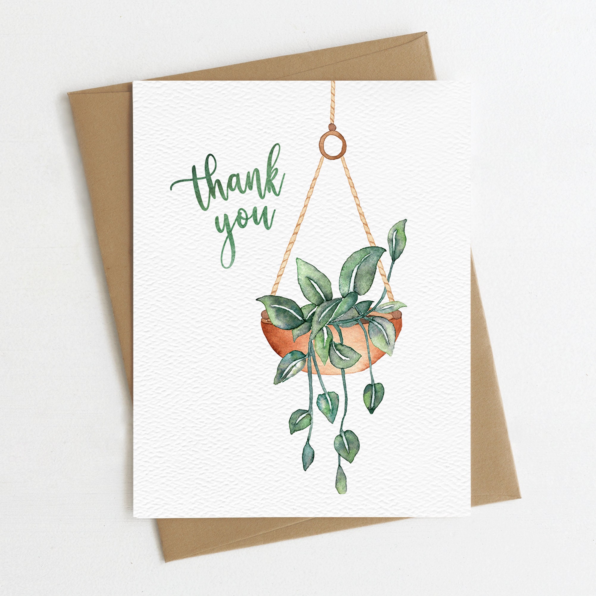 Plant Thank You Card Greenery Thank You Card Plant Parents - Etsy