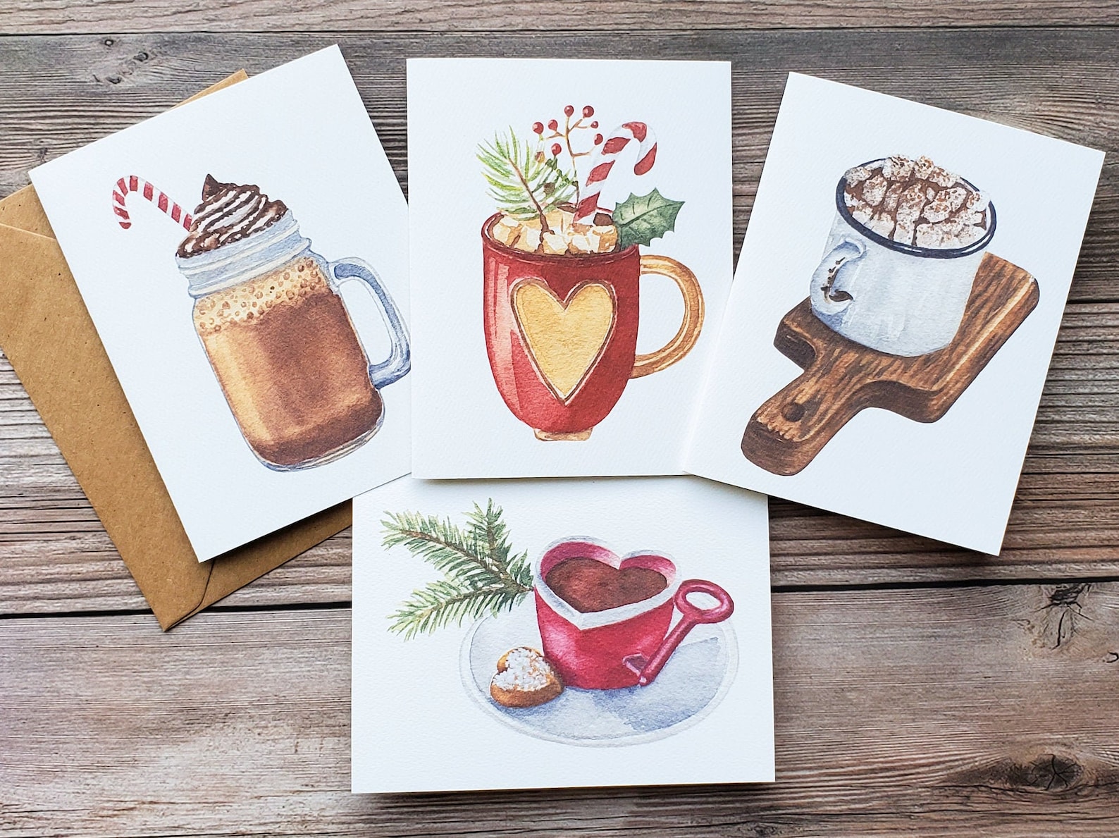 Christmas Greeting Card Pack Eco Friendly Card Set Holiday - Etsy