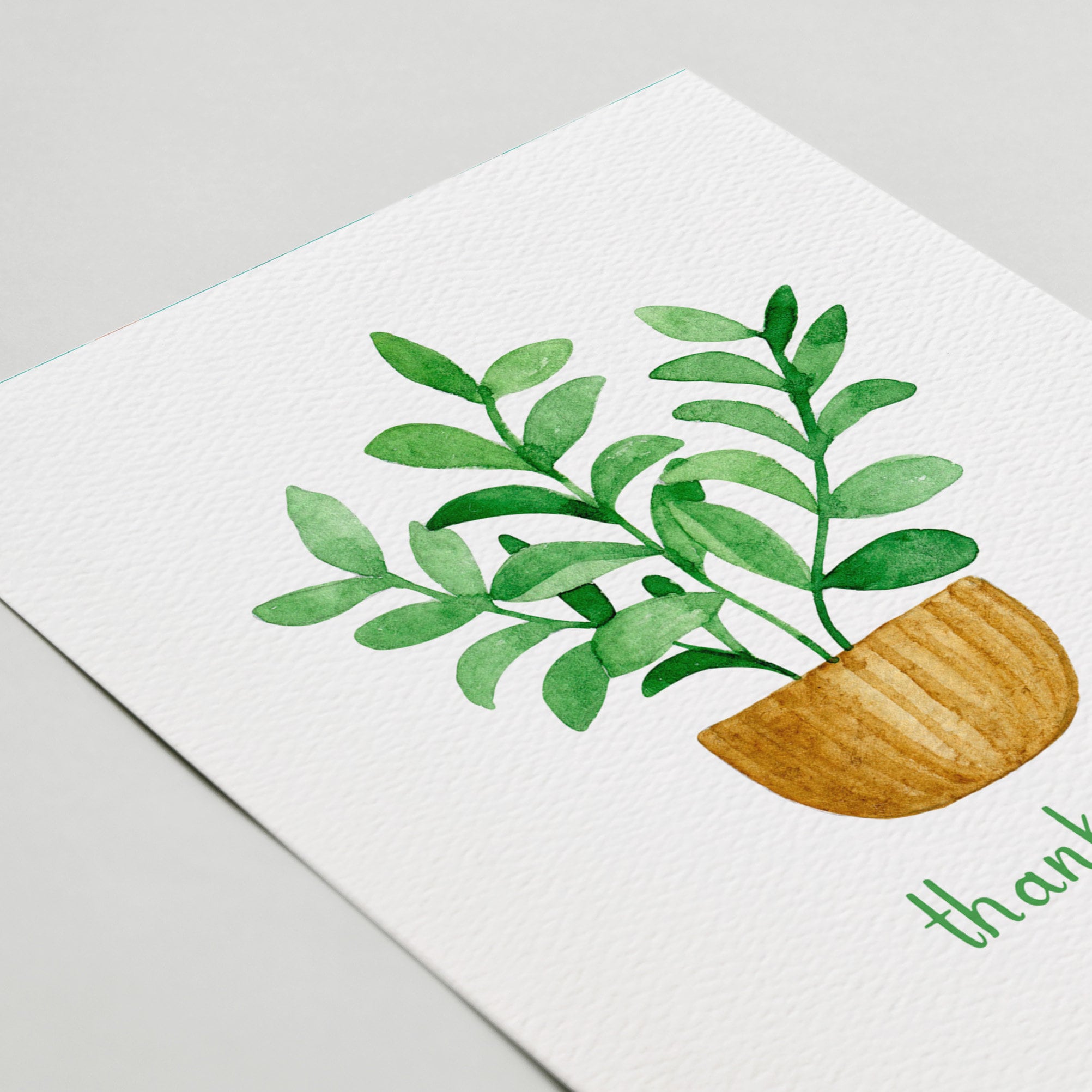 Houseplant Thank You Card Plant Thank You Card Greenery - Etsy
