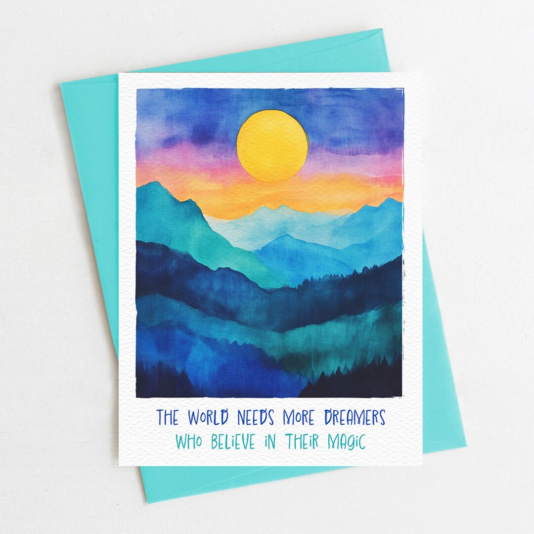 Graduation Card, Inspiring & Encouragement, for Dreamers - Etsy