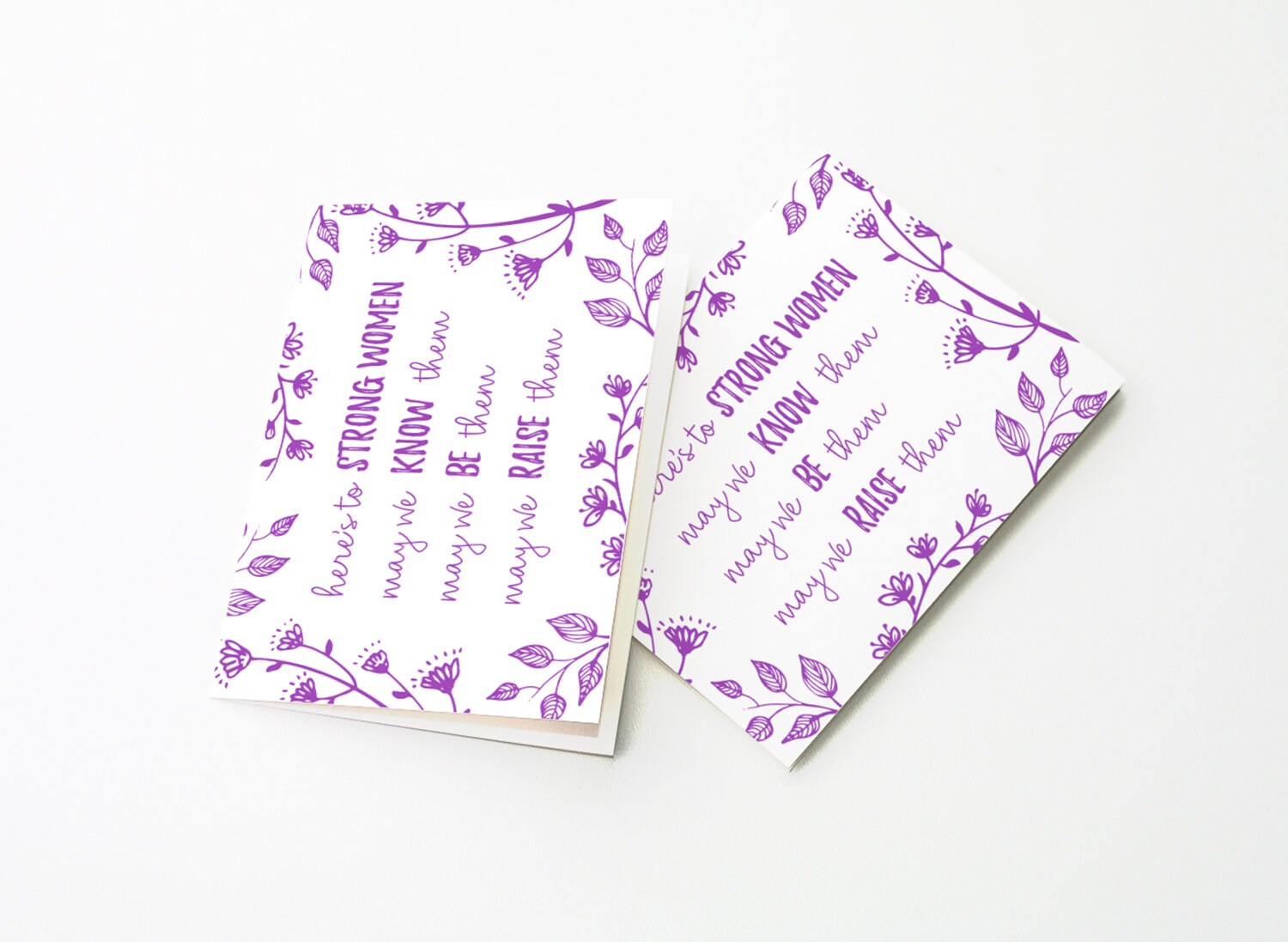 Here's to Strong Women Card International Women's | Etsy