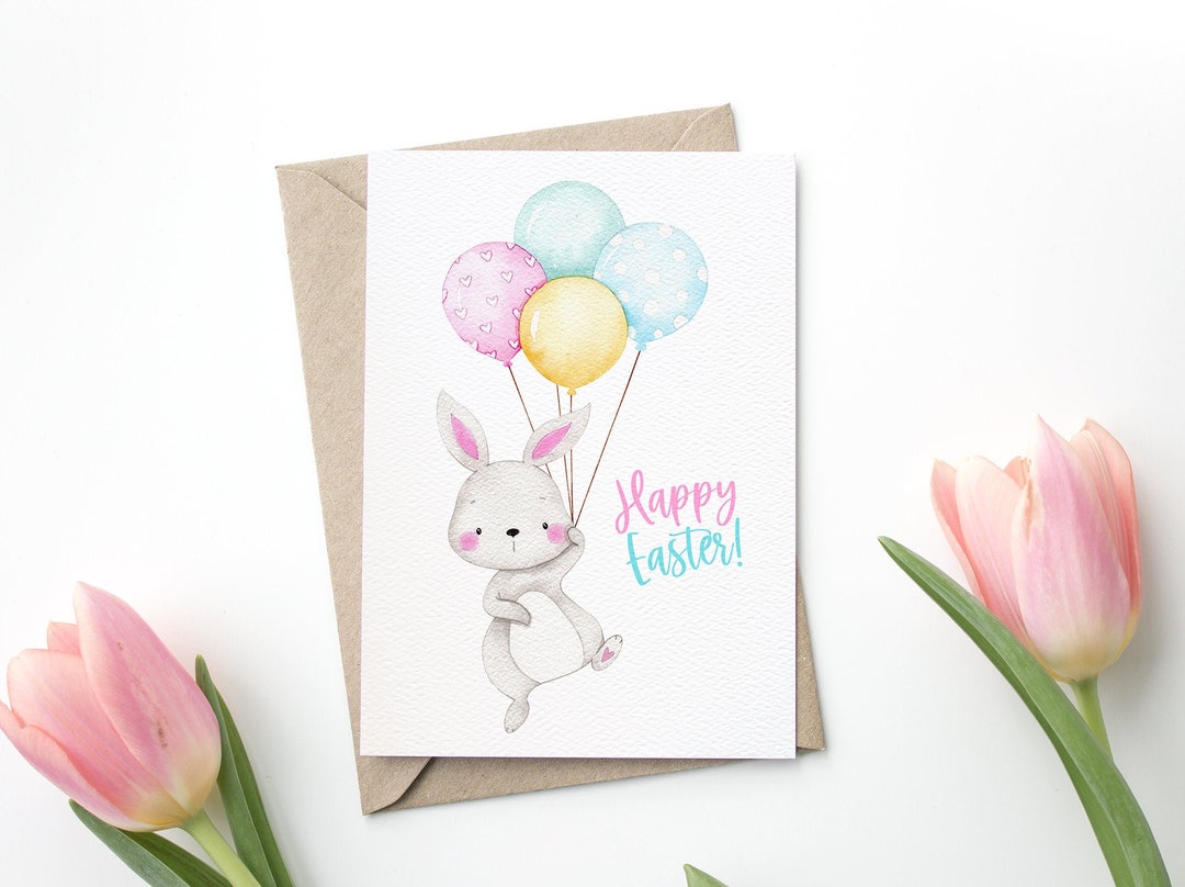 Easter Bunny Card | Happy Easter Card | Cute Easter Card | Eco Friendly ...